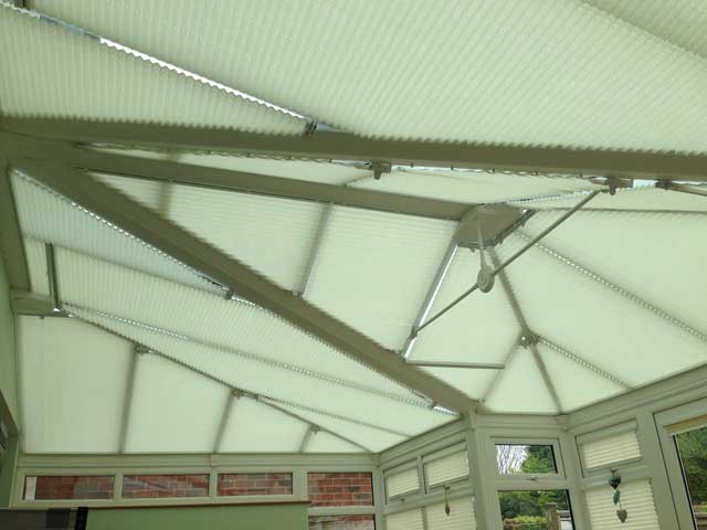 Conservatory Roof Pleated Blinds - Marla Custom Blinds